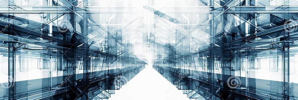 Abstract Architectural Structure a Digital of an Abstract Architectural ...