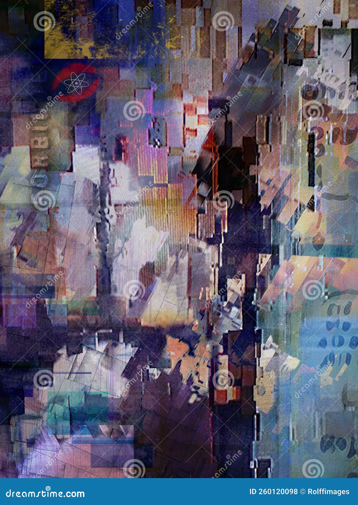 Digital Abstract Art. Glitch Effect Stock Illustration - Illustration ...