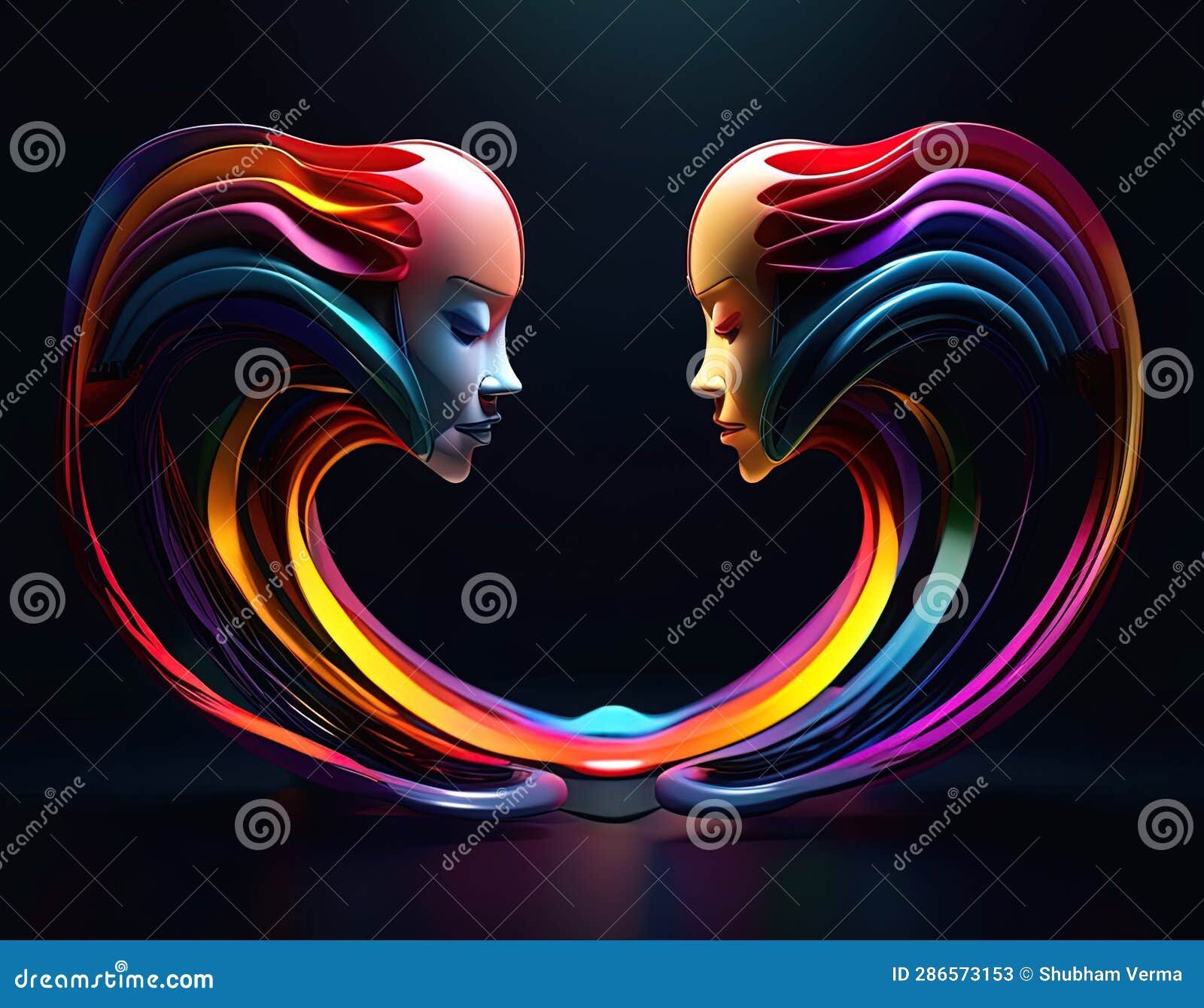 Digital Abstract Art, Illustration Stock Illustration - Illustration of ...