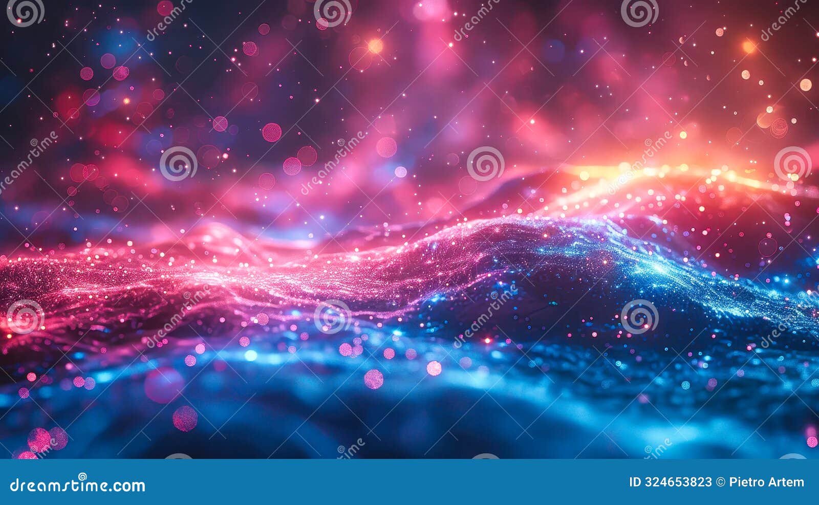 A Digital Abstract Art Piece Featuring a Deep Red Background with a ...