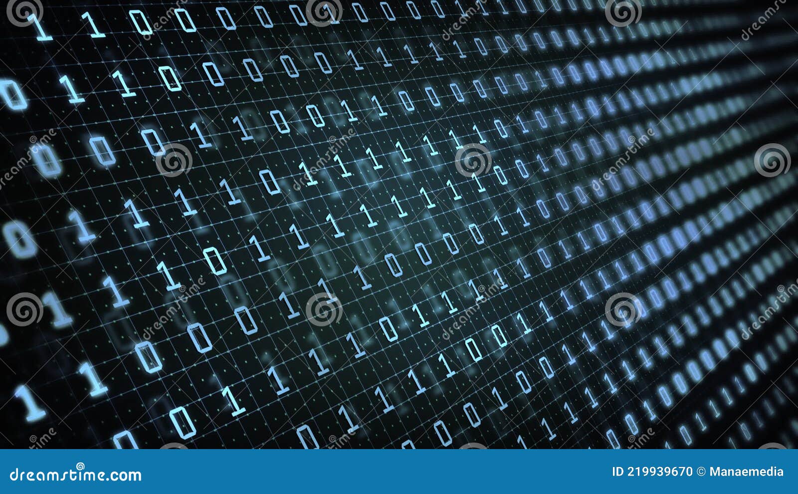 Digital Abstract Background with Binary Code in the Future Stock Footage - Video of number ...