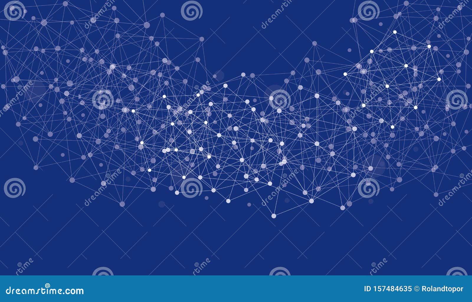 Digital Abstract Background. Blockchain Structure. Vector Illustration ...