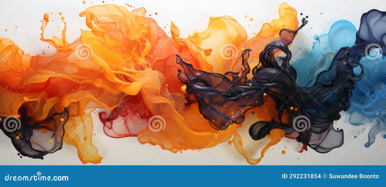 Digital Abstract Background with Colorful Smoke Splash Stock ...