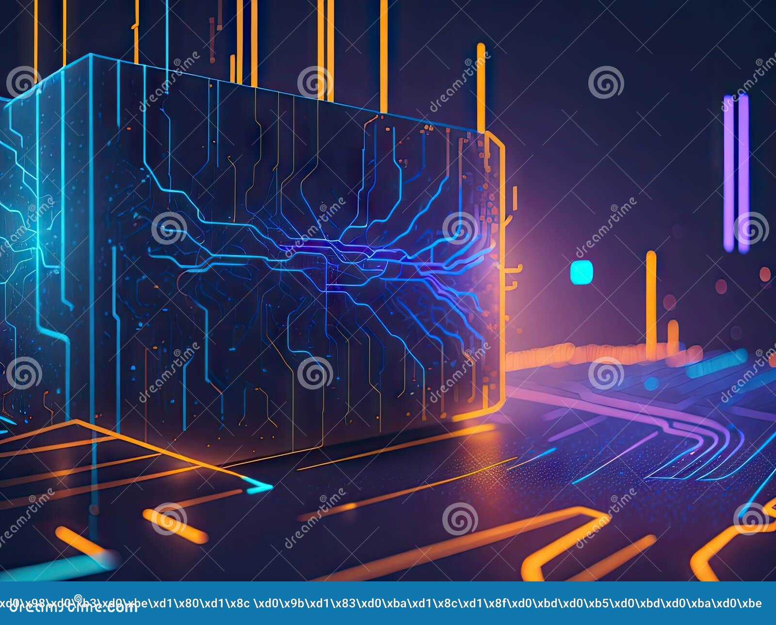 Digital Abstract Background Design. Ai Generative Stock Illustration ...