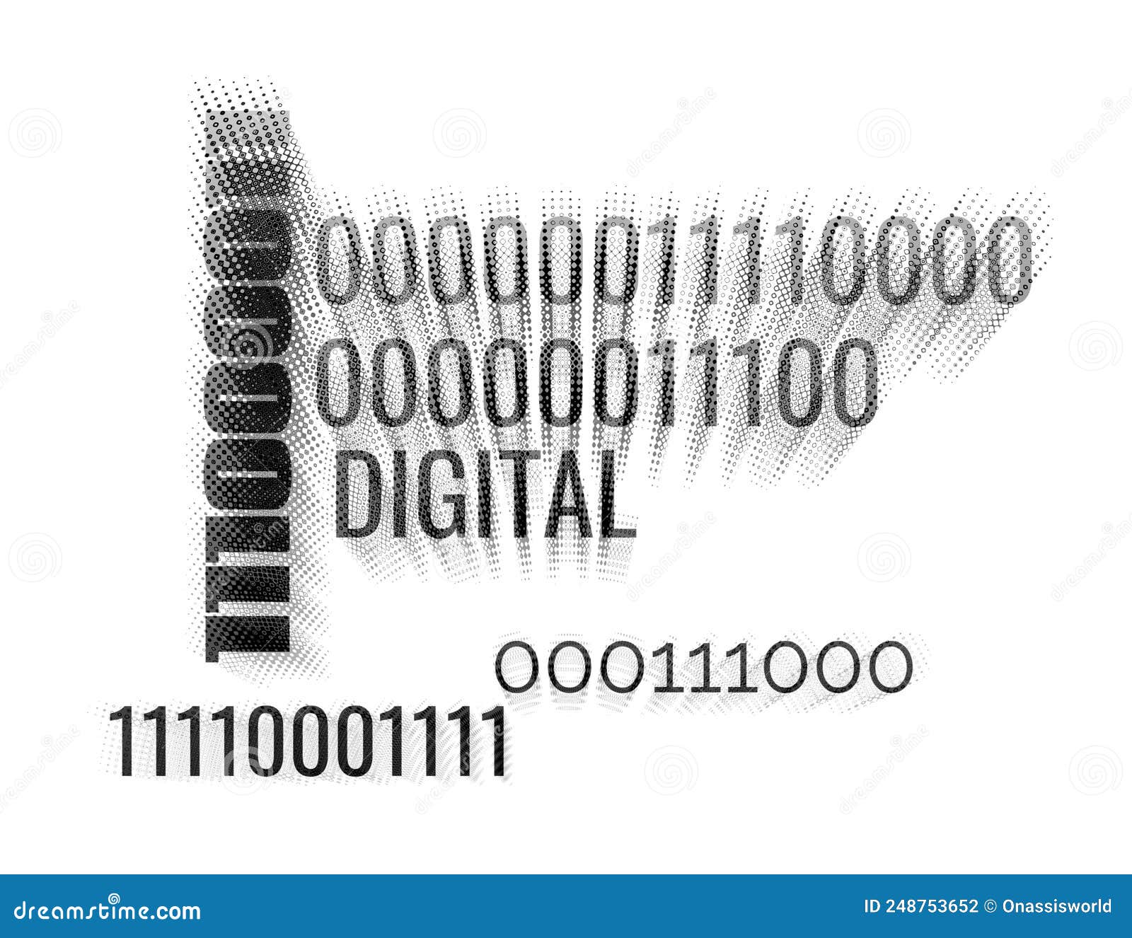 Digital 00011100 Abstract Background Illustration Header Stock ...