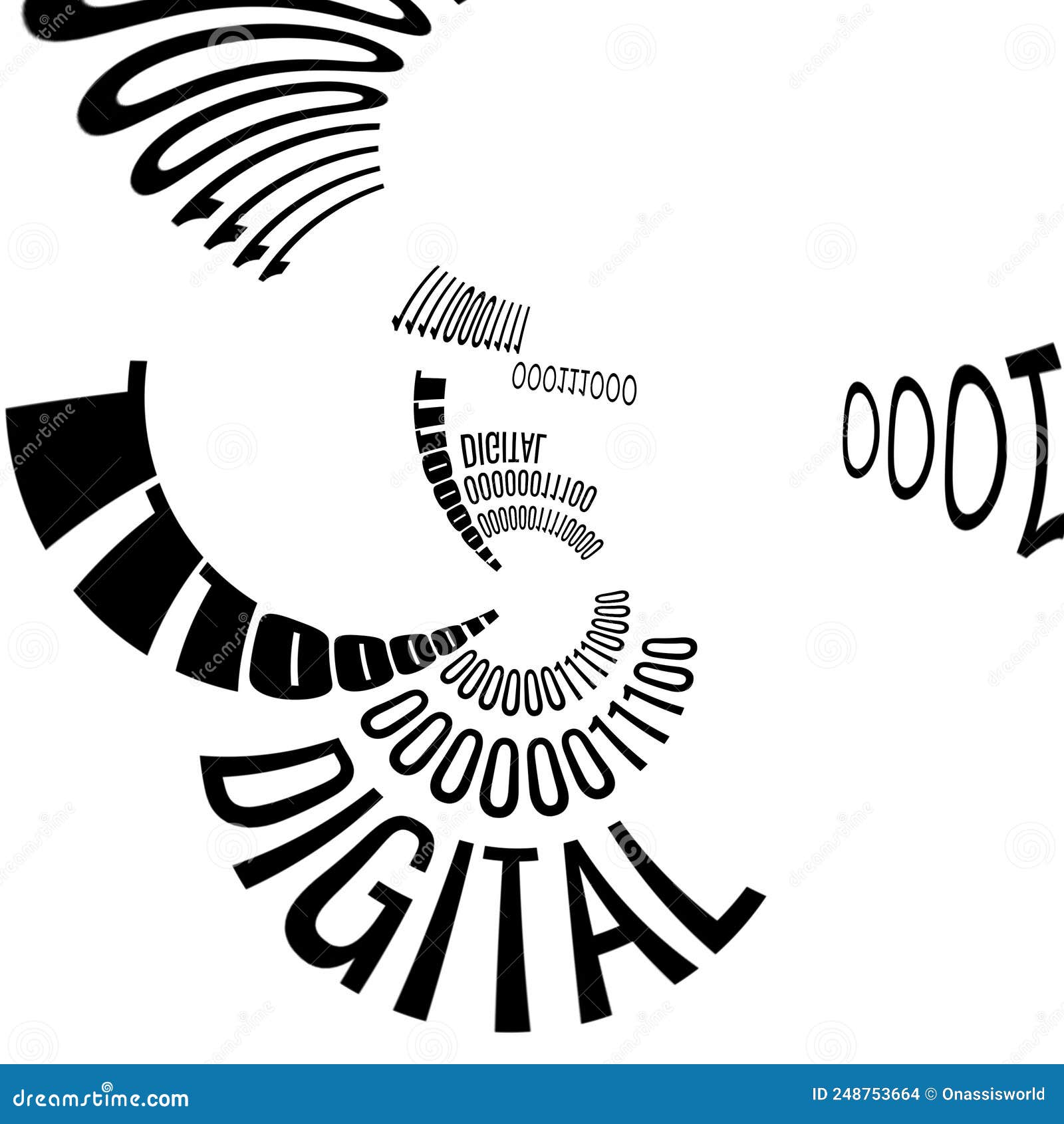 Digital 00011100 Abstract Background Illustration Header Stock ...