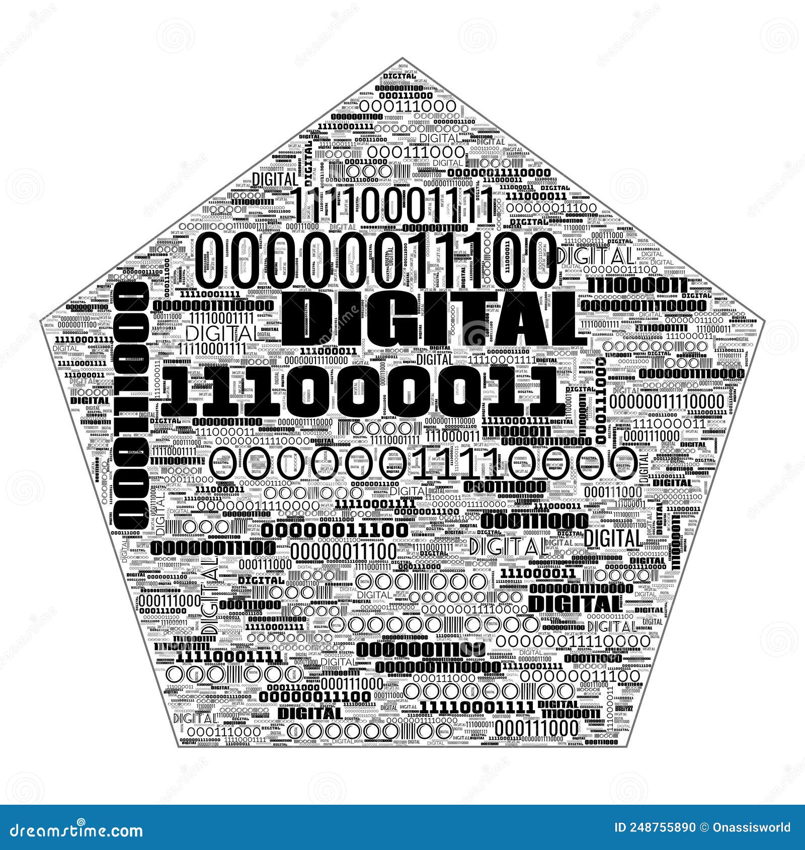 Digital 00011100 Abstract Background Illustration Header Stock ...