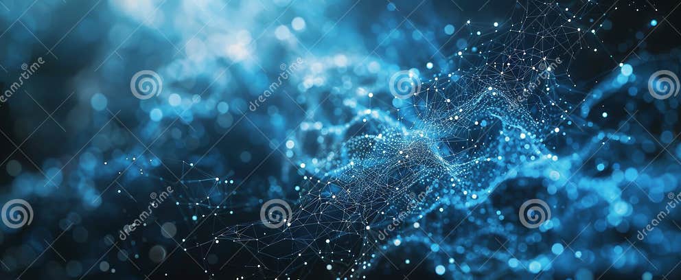 Abstract Blue Network Pattern Background Stock Image - Image of pattern ...