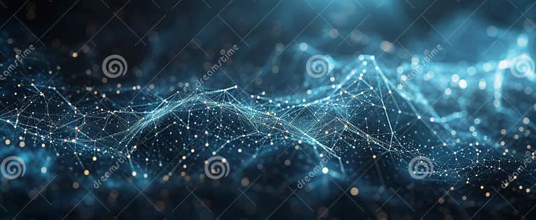 Abstract Blue Network Pattern Background Stock Image - Image of ...