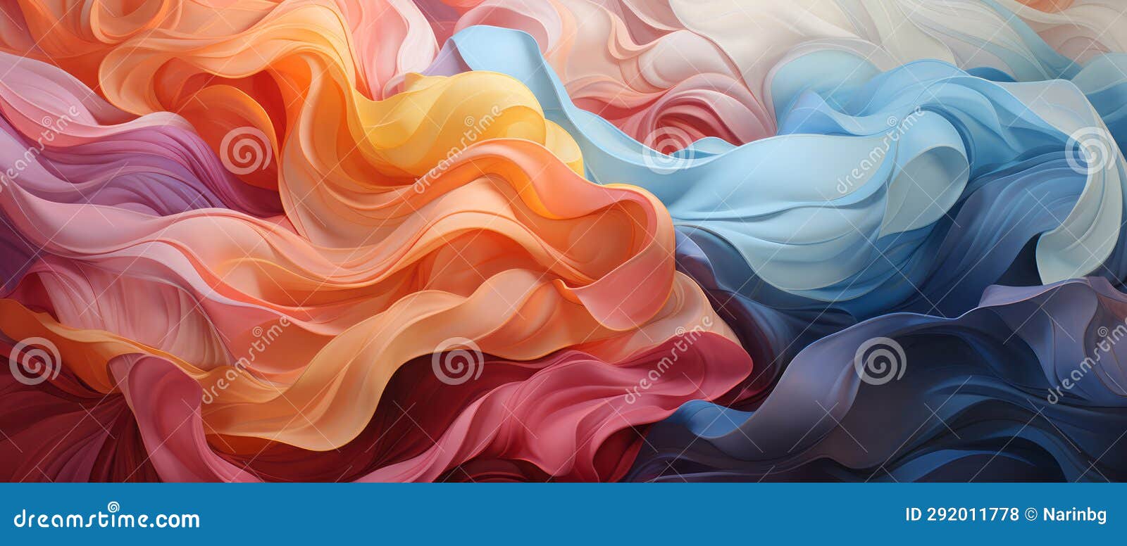 Digital Abstract Background with Multi-colored Wavy Lines Stock ...