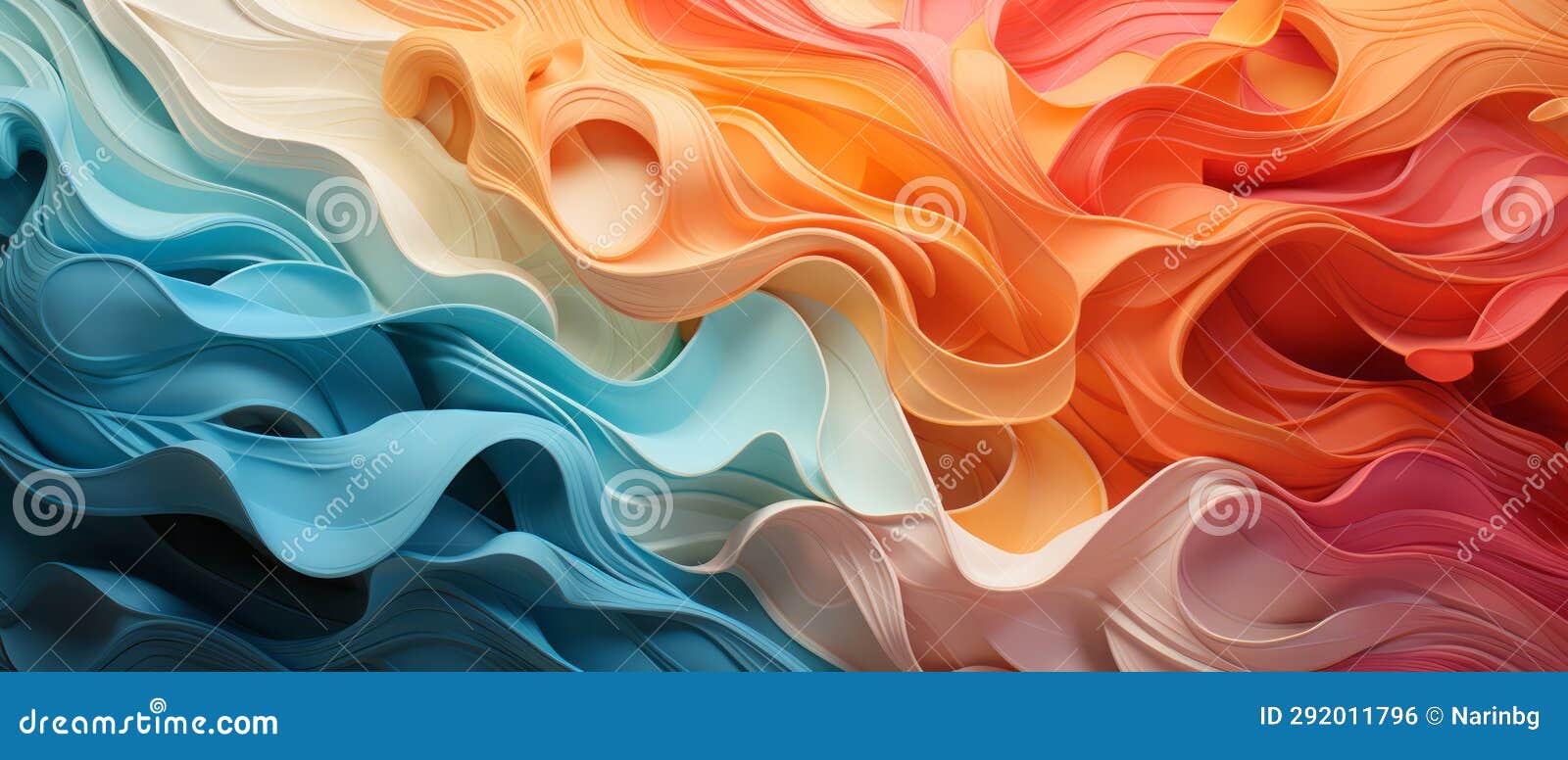 Digital Abstract Background with Multi-colored Wavy Lines Stock ...