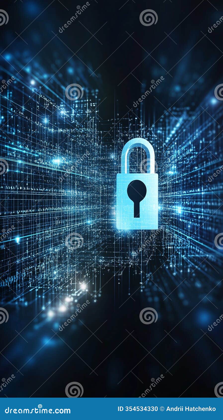 Digital Abstract Background with Neural Networks and Encryption Themes ...