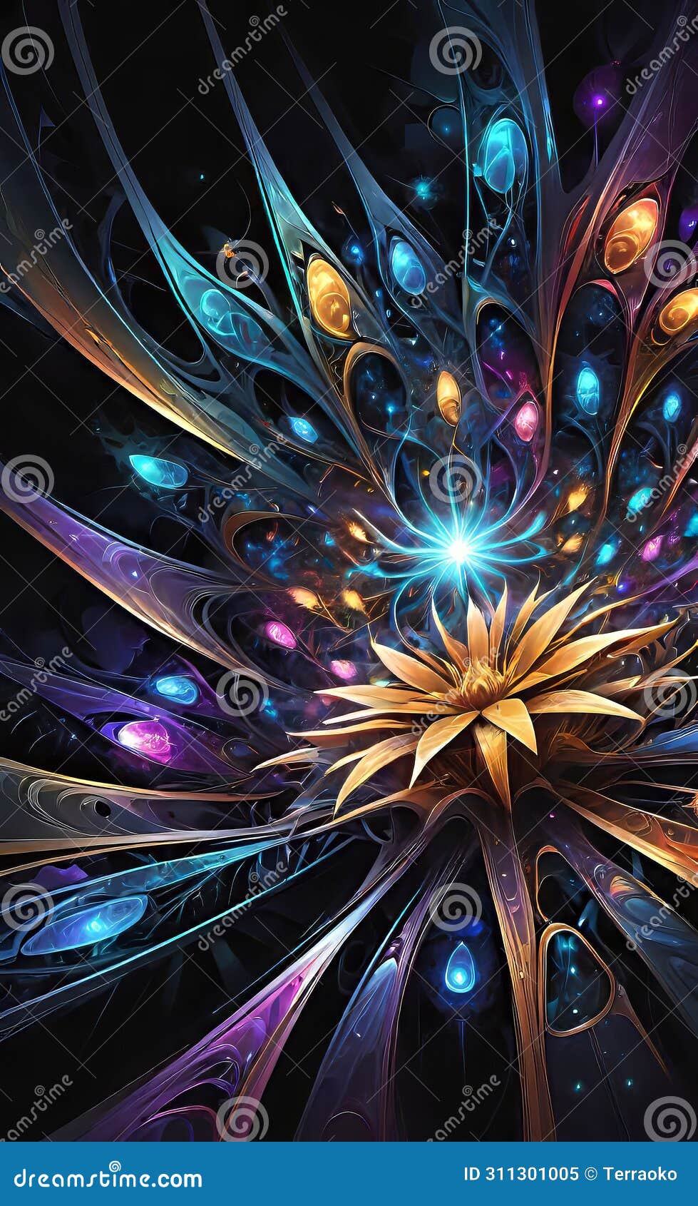 Digital Abstract Background of Technological Colors, Neural Networks ...