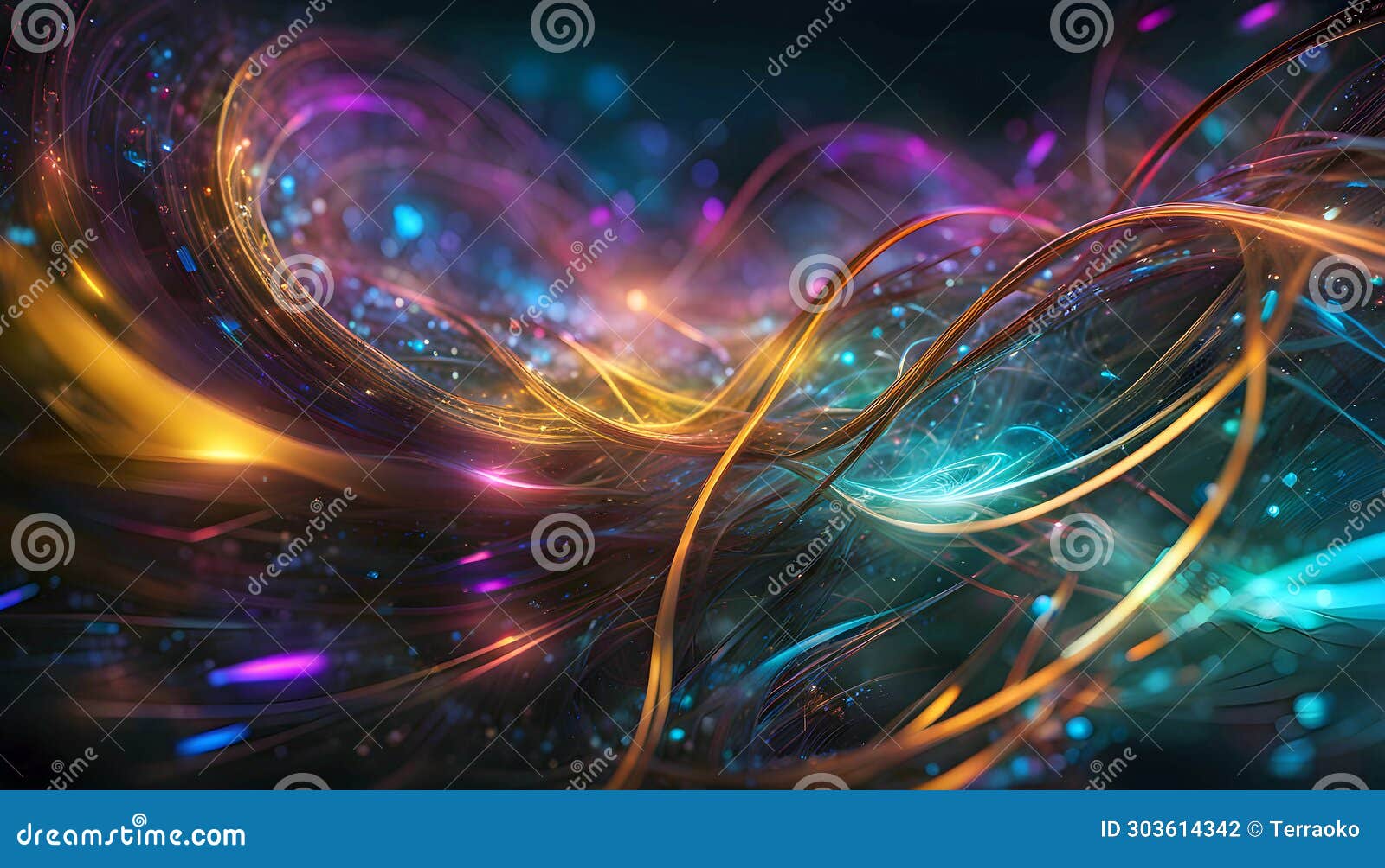 Digital Abstract Background of Technological Processes, Neural Networks ...