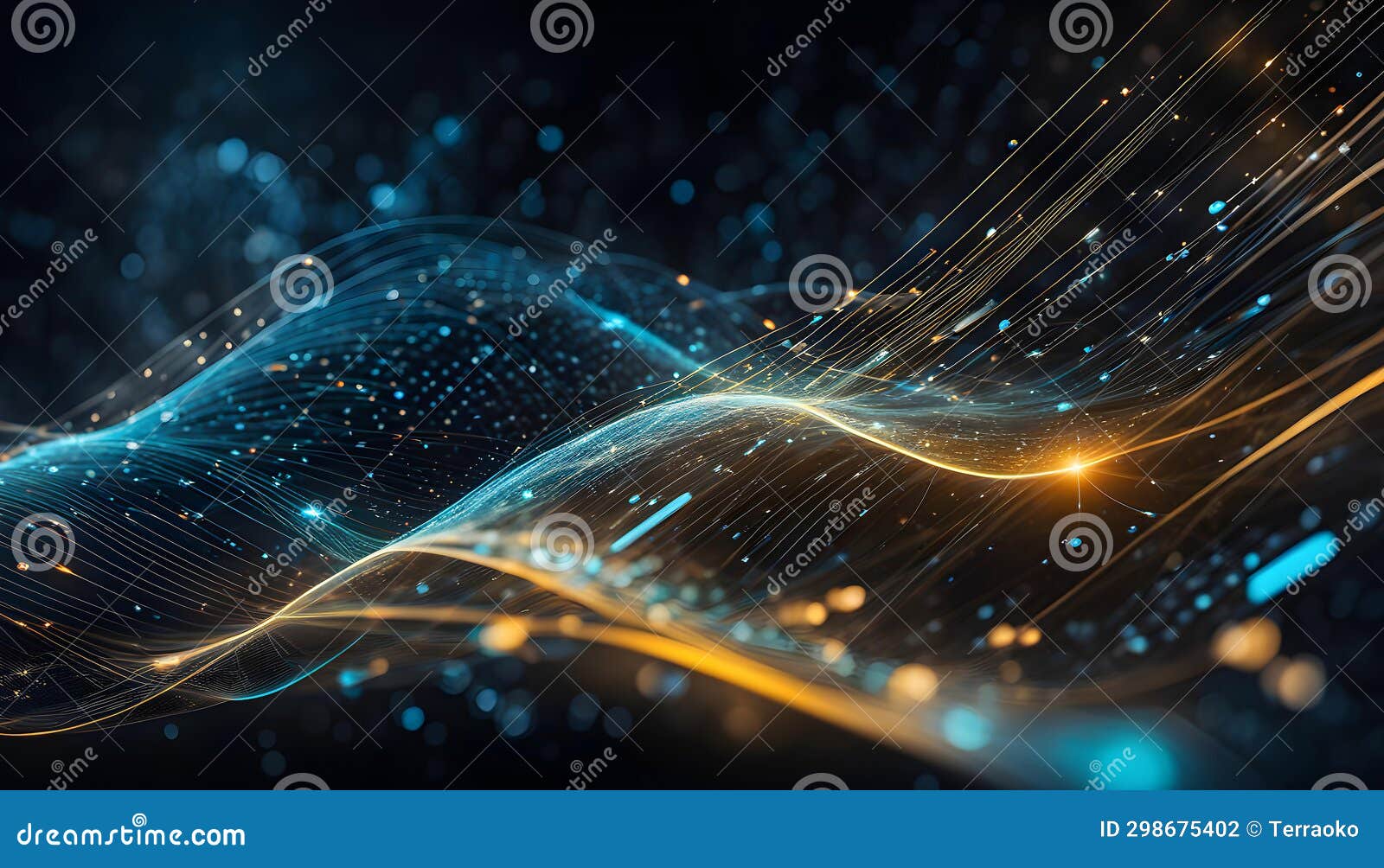 Digital Abstract Background of Technological Processes, Neural Networks ...