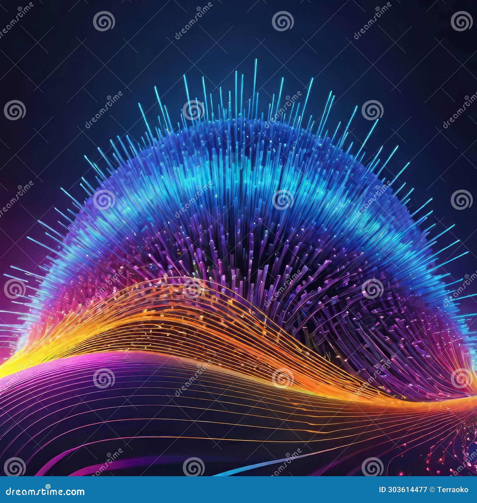 Digital Abstract Background of Technological Processes, Neural Networks ...