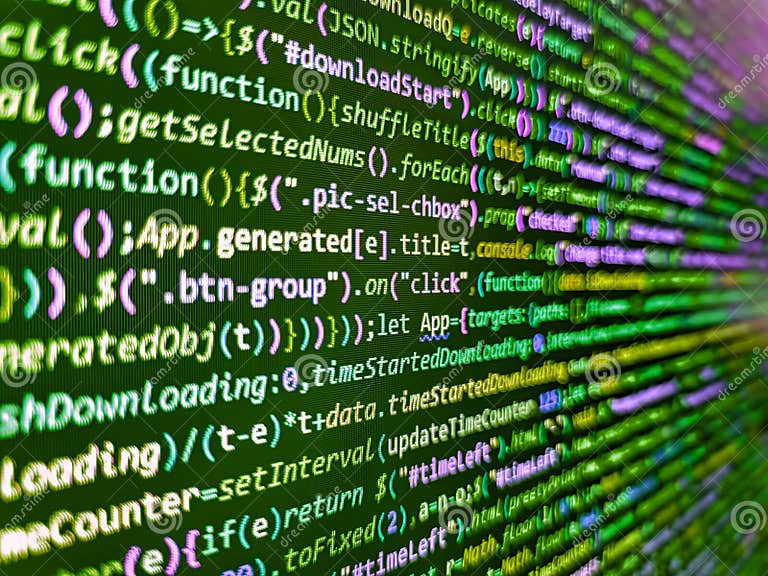Digital Abstract Bits Data Stream Cyber Pattern Digital Background Code On Dark Background 