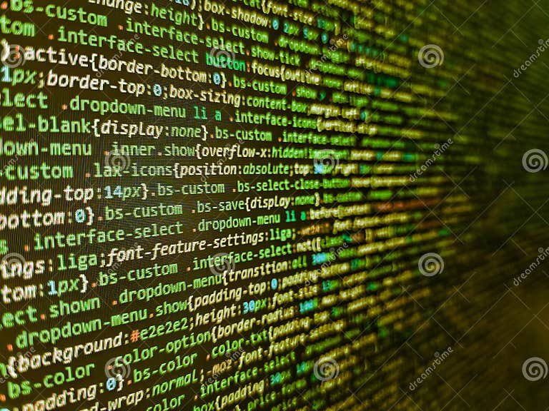 Digital Abstract Bits Data Stream, Cyber Pattern Digital Background. Hi-tech Modern Screen of ...