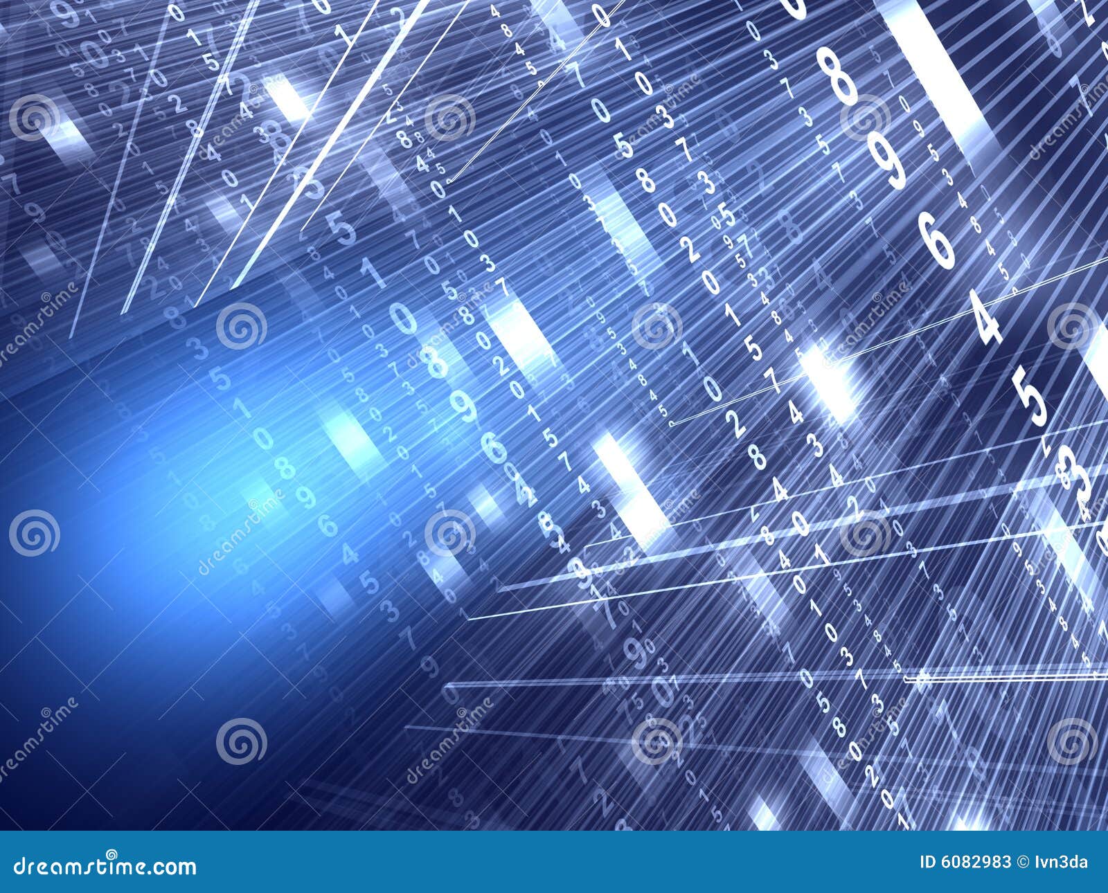 Digital Abstract Blue Background Stock Illustration - Illustration of ...