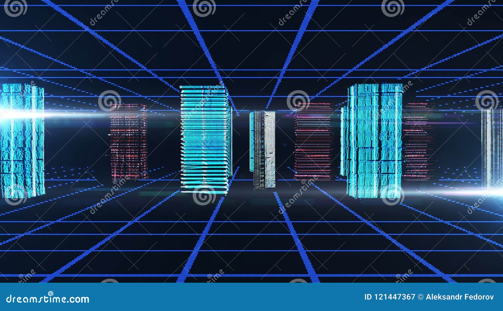 Digital Abstract Blue Background Stock Illustration - Illustration of ...