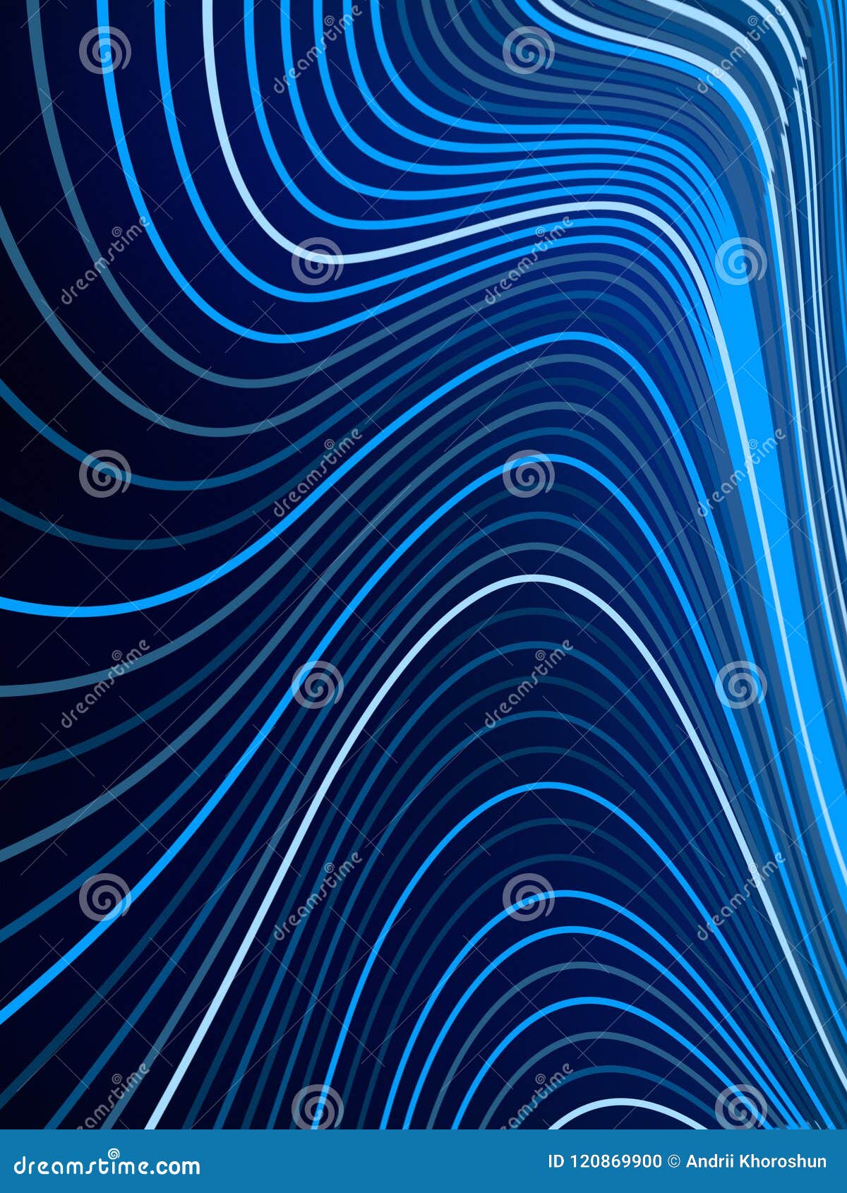 Digital Blue Colored Lines Abstract Background. 3d Rendering Stock ...