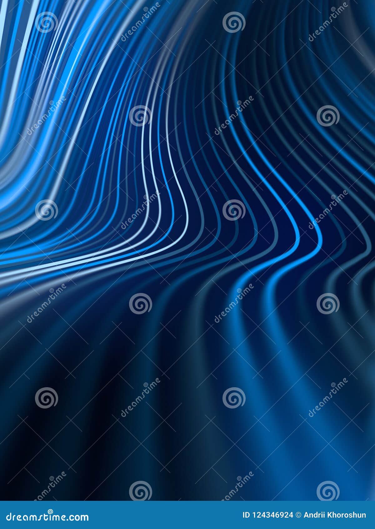 Digital Blue Colored Lines Abstract Background. 3d Rendering Stock ...
