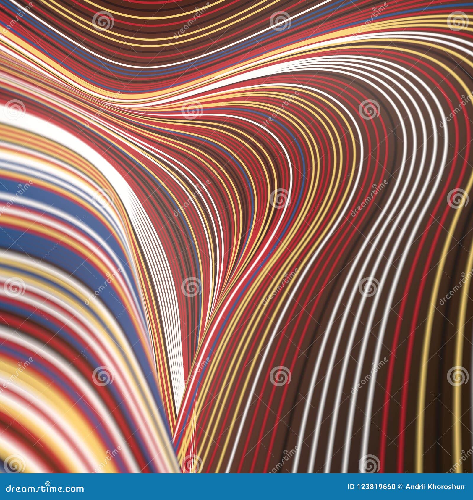 Digital Colored Lines Abstract Background. 3d Rendering Stock ...