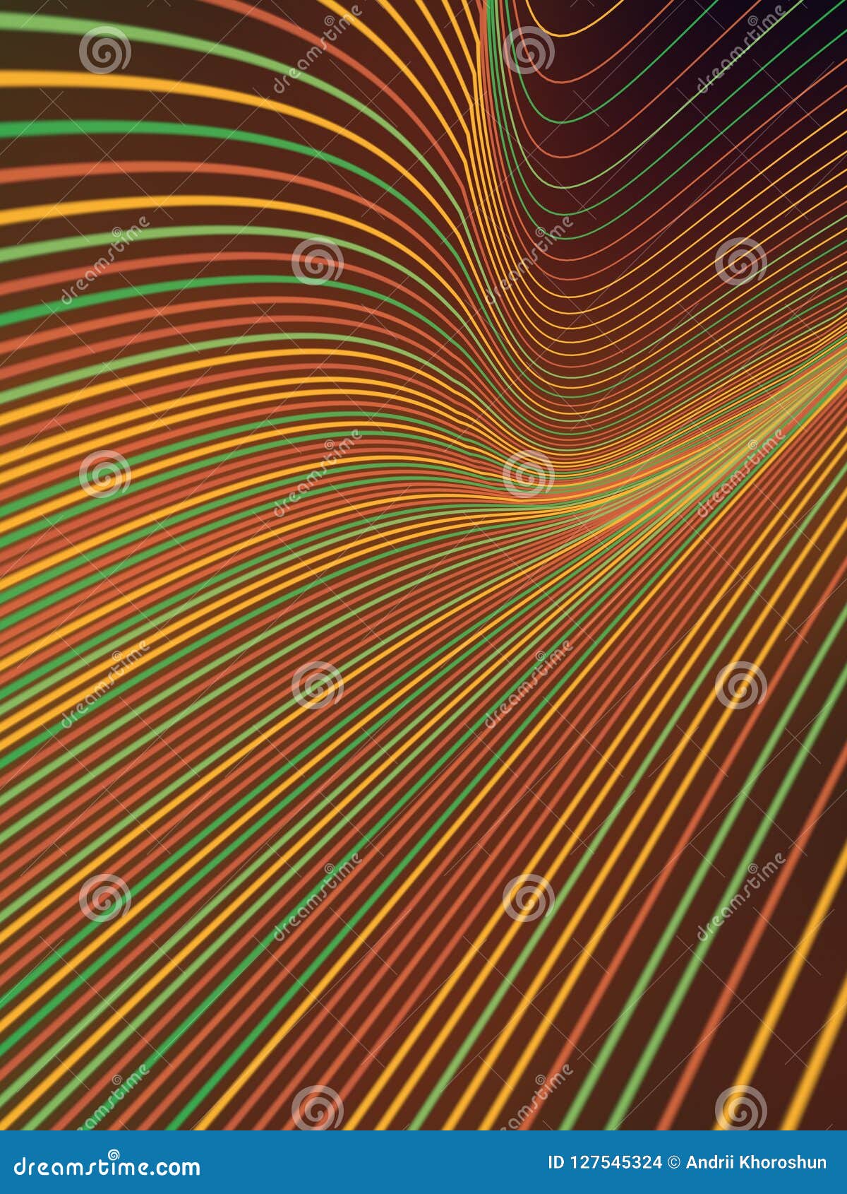Digital Colored Lines Abstract Background. 3d Rendering Stock ...