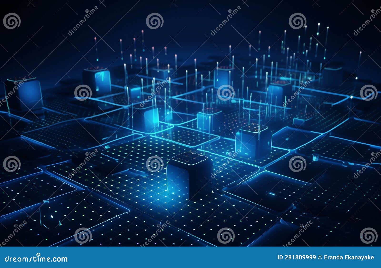 Digital Abstract Colorful Background. AI Generated Stock Image - Image ...