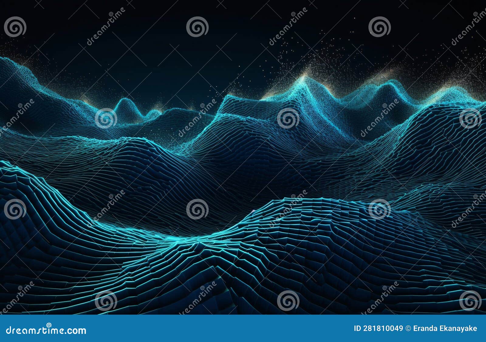 Digital Abstract Colorful Background. AI Generated Stock Image - Image ...