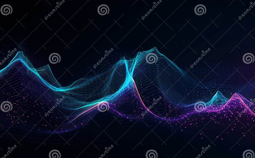 Digital Abstract Colorful Background. AI Generated Stock Image - Image ...