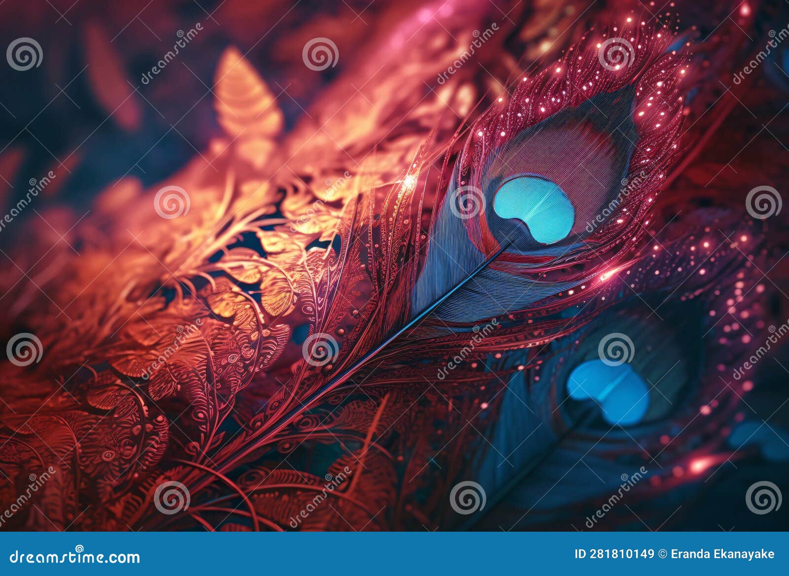 Digital Abstract Colorful Background. AI Generated Stock Illustration ...
