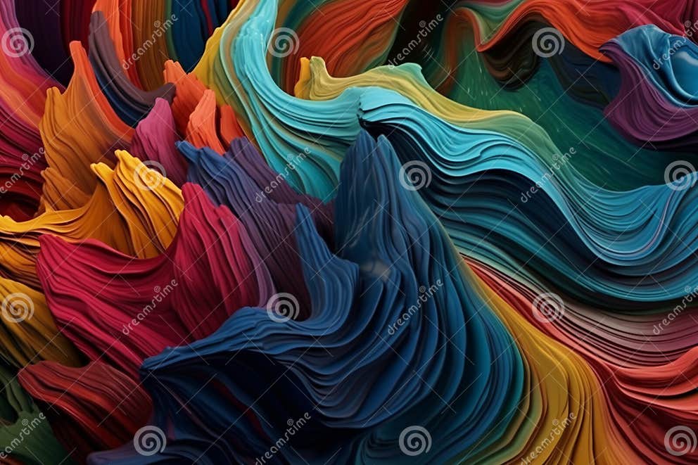 Digital Abstract Colorful Background. AI Generated Stock Illustration ...