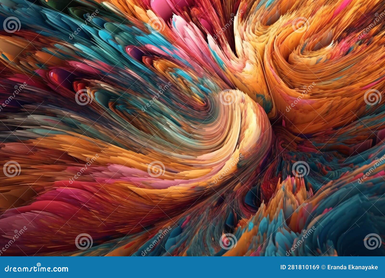 Digital Abstract Colorful Background. AI Generated Stock Illustration ...