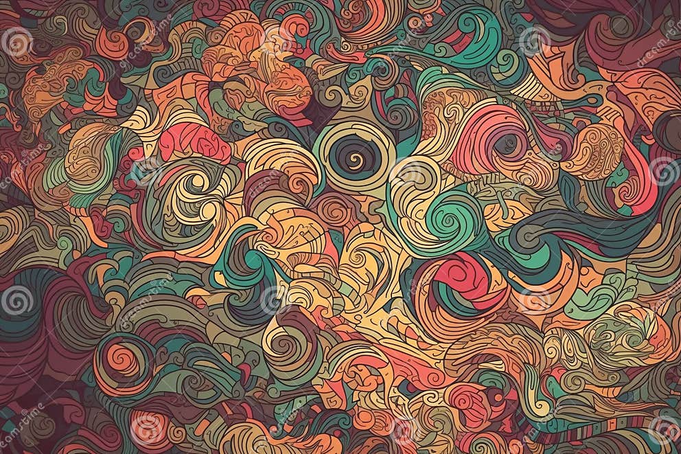 Digital Abstract Colorful Background. AI Generated Stock Illustration ...