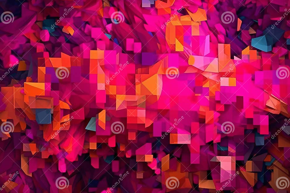 Digital Abstract Colorful Background. AI Generated Stock Illustration ...