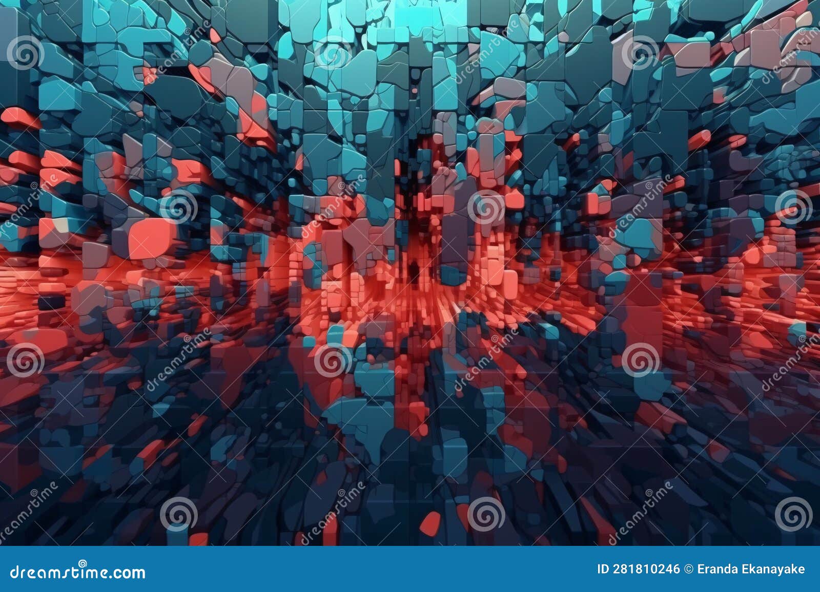 Digital Abstract Colorful Background. AI Generated Stock Illustration ...