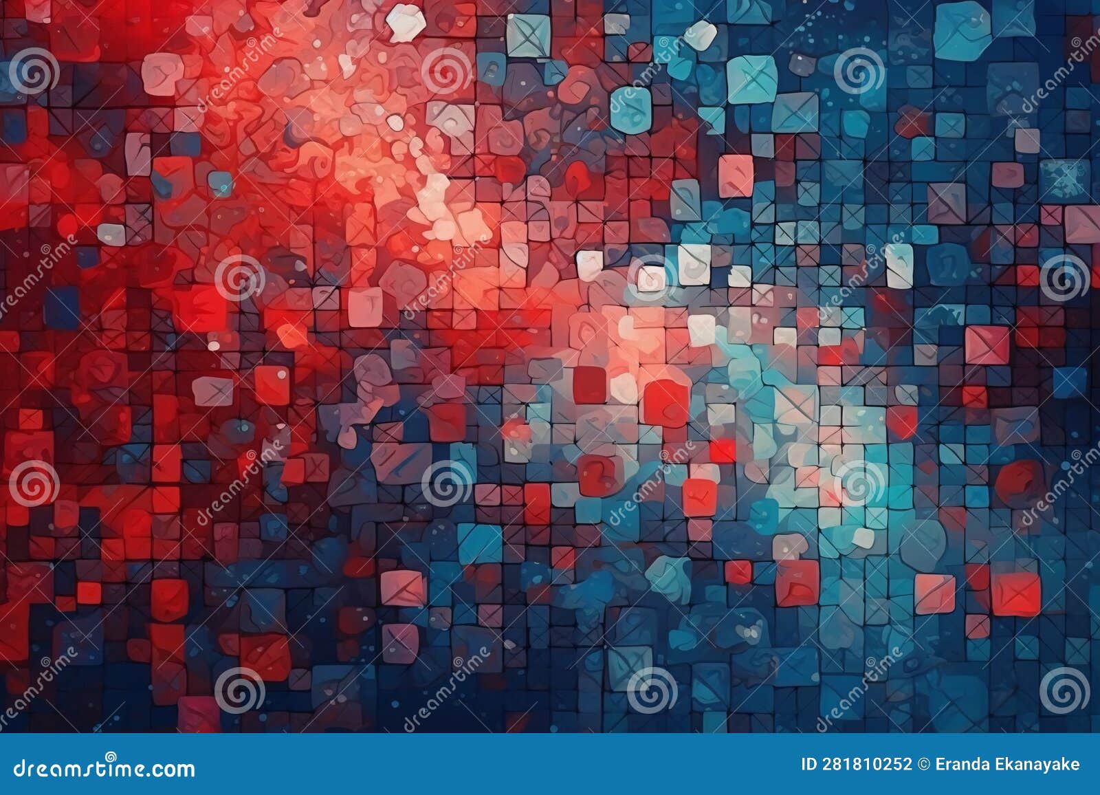 Digital Abstract Colorful Background. AI Generated Stock Illustration ...