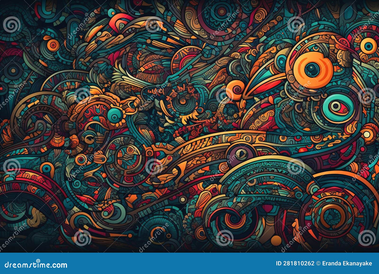 Digital Abstract Colorful Background. AI Generated Stock Illustration ...