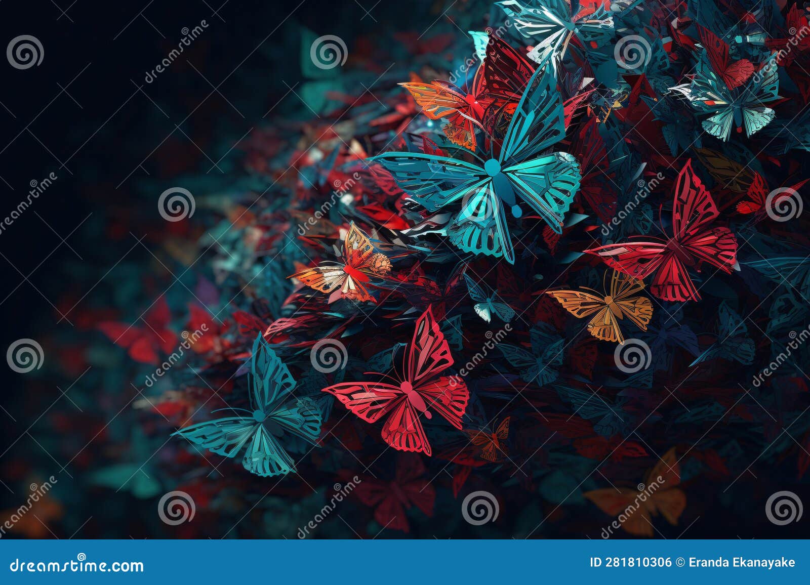 Digital Abstract Colorful Background. AI Generated Stock Illustration ...