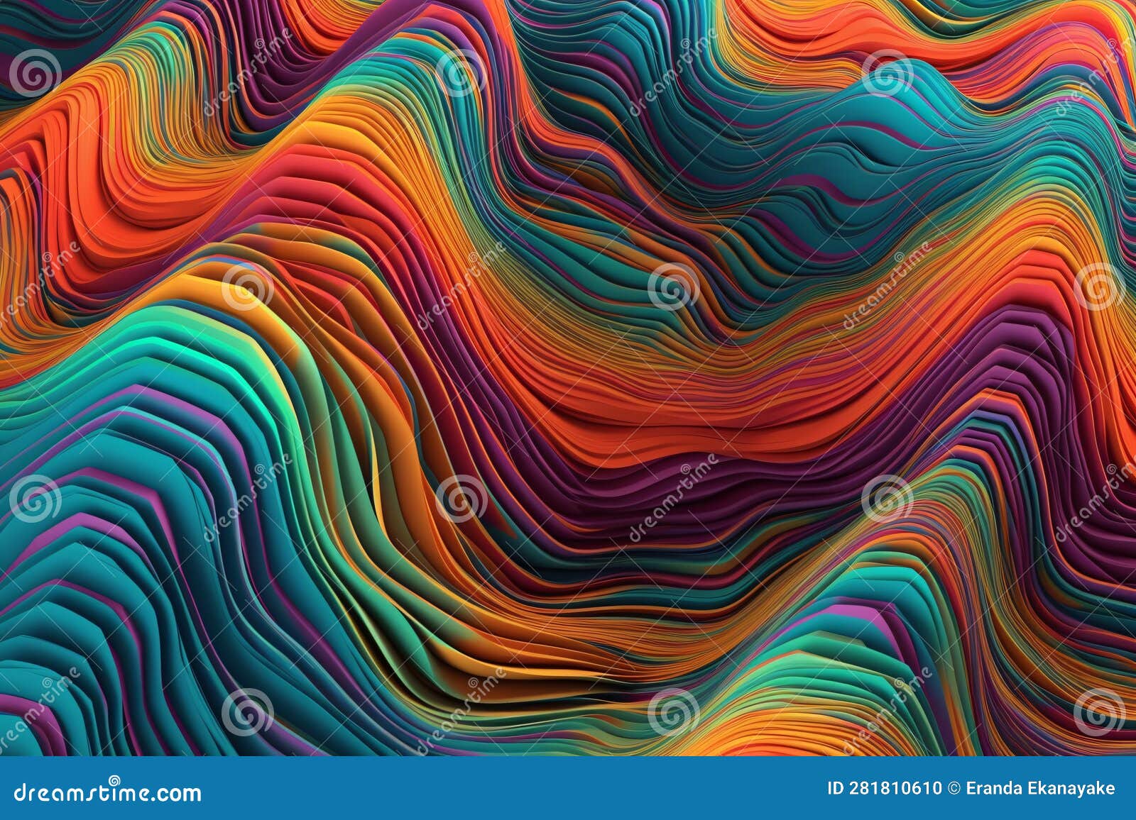 Digital Abstract Colorful Background. AI Generated Stock Illustration ...