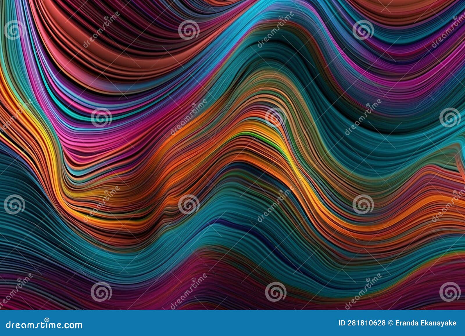 Digital Abstract Colorful Background. AI Generated Stock Illustration ...