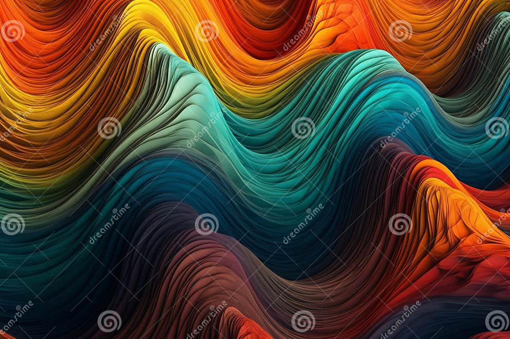 Digital Abstract Colorful Background. AI Generated Stock Illustration ...