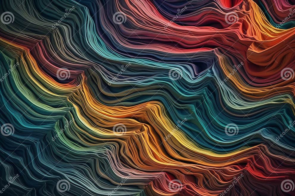 Digital Abstract Colorful Background. AI Generated Stock Illustration ...
