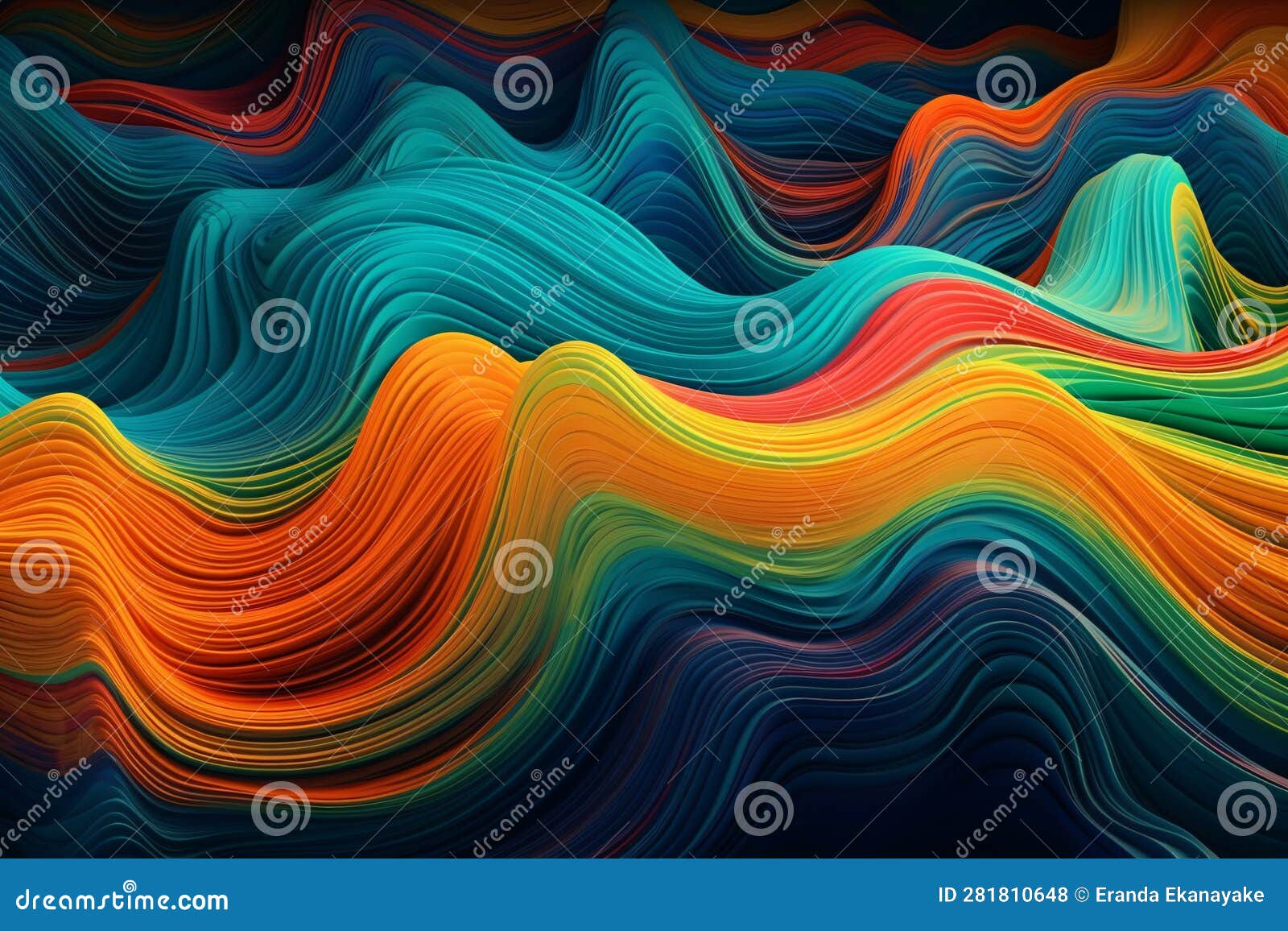 Digital Abstract Colorful Background. AI Generated Stock Illustration ...