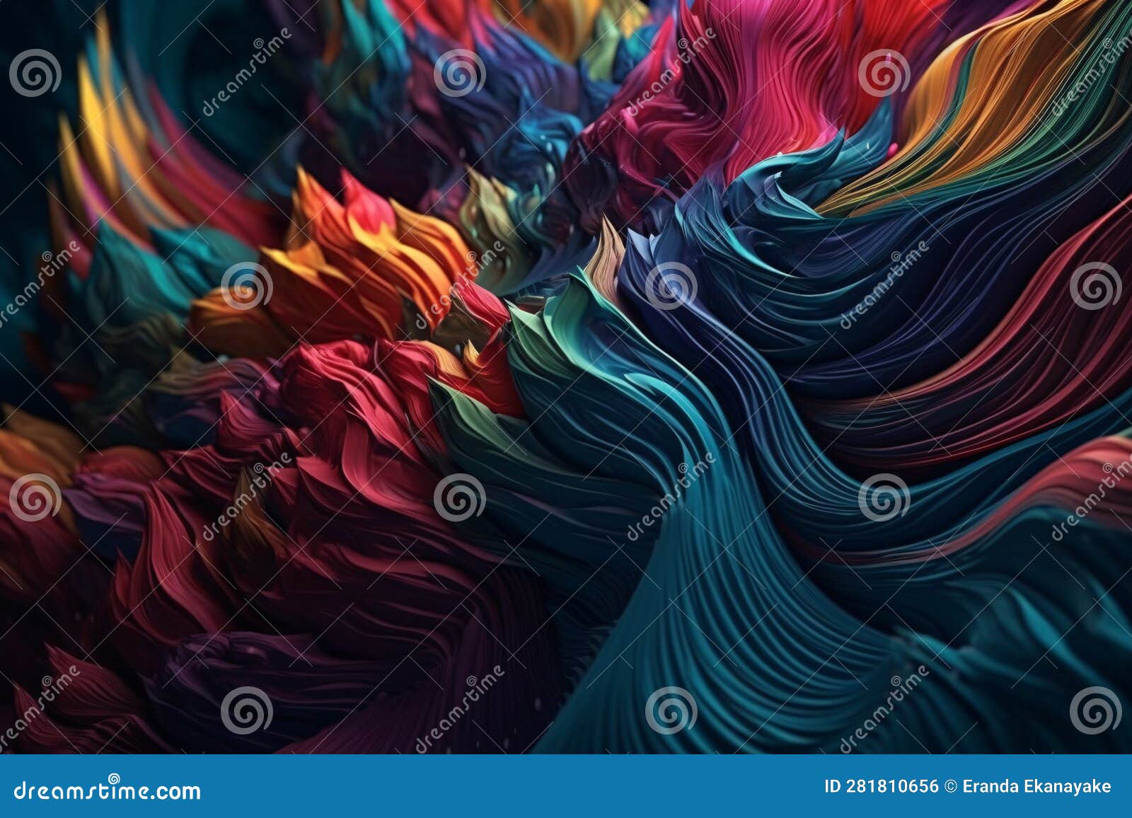 Digital Abstract Colorful Background. AI Generated Stock Illustration ...