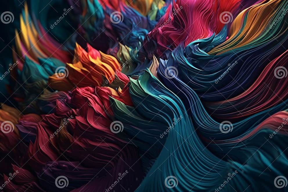 Digital Abstract Colorful Background. AI Generated Stock Illustration ...