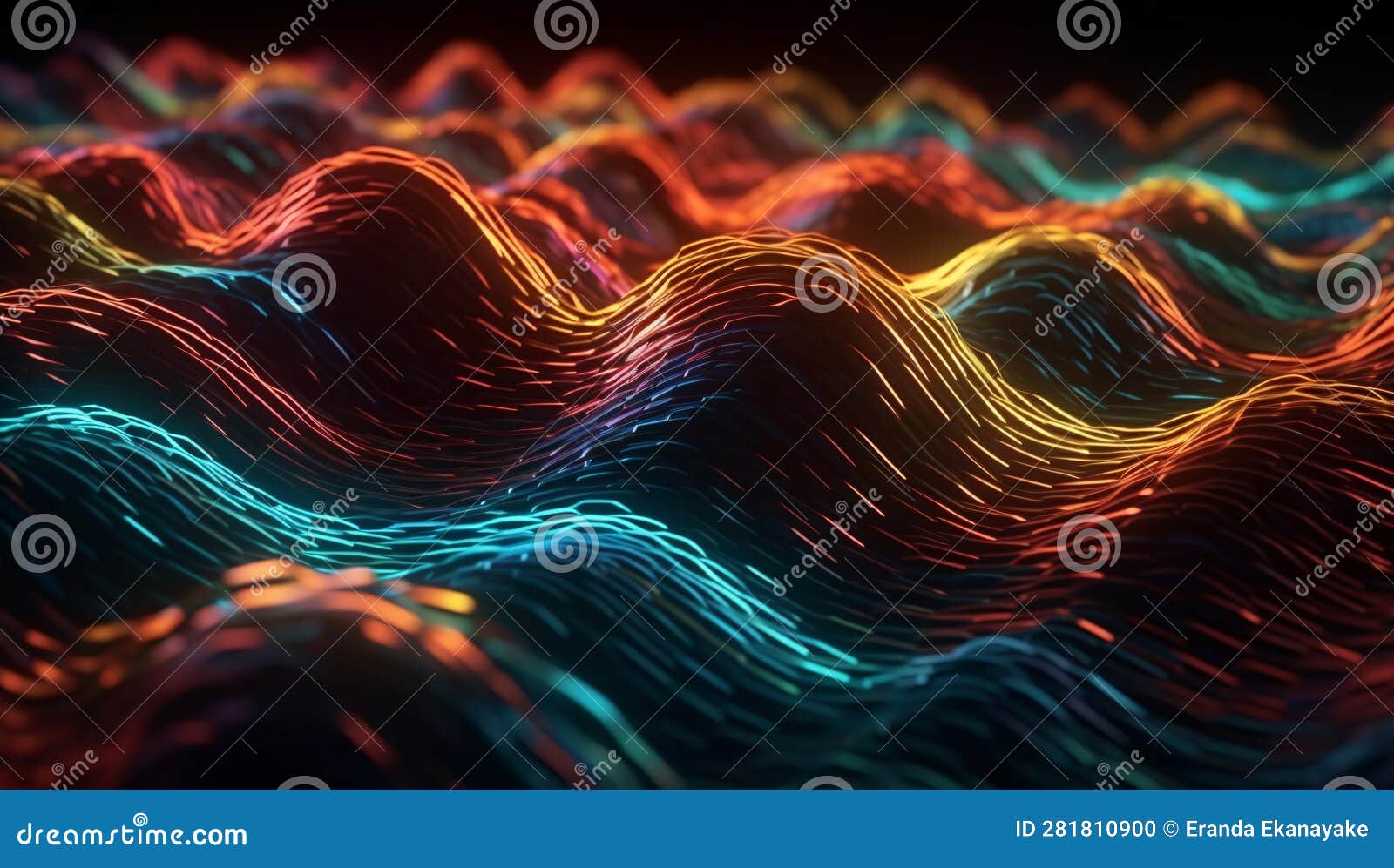 Digital Abstract Colorful Background. AI Generated Stock Illustration ...