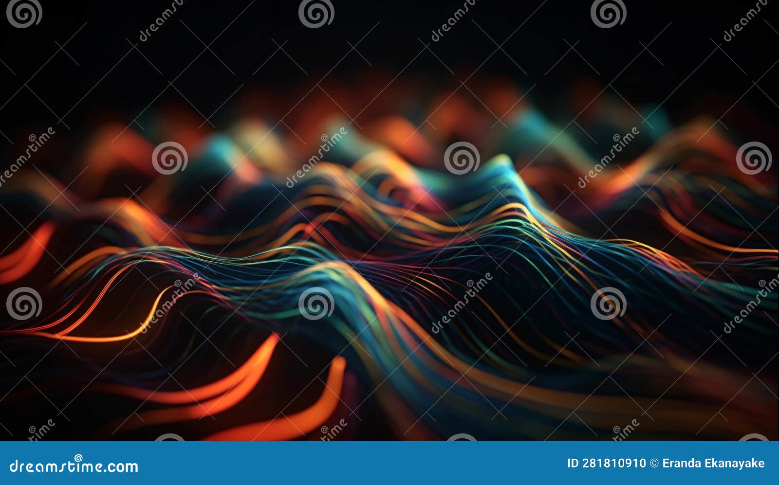 Digital Abstract Colorful Background. AI Generated Stock Illustration ...