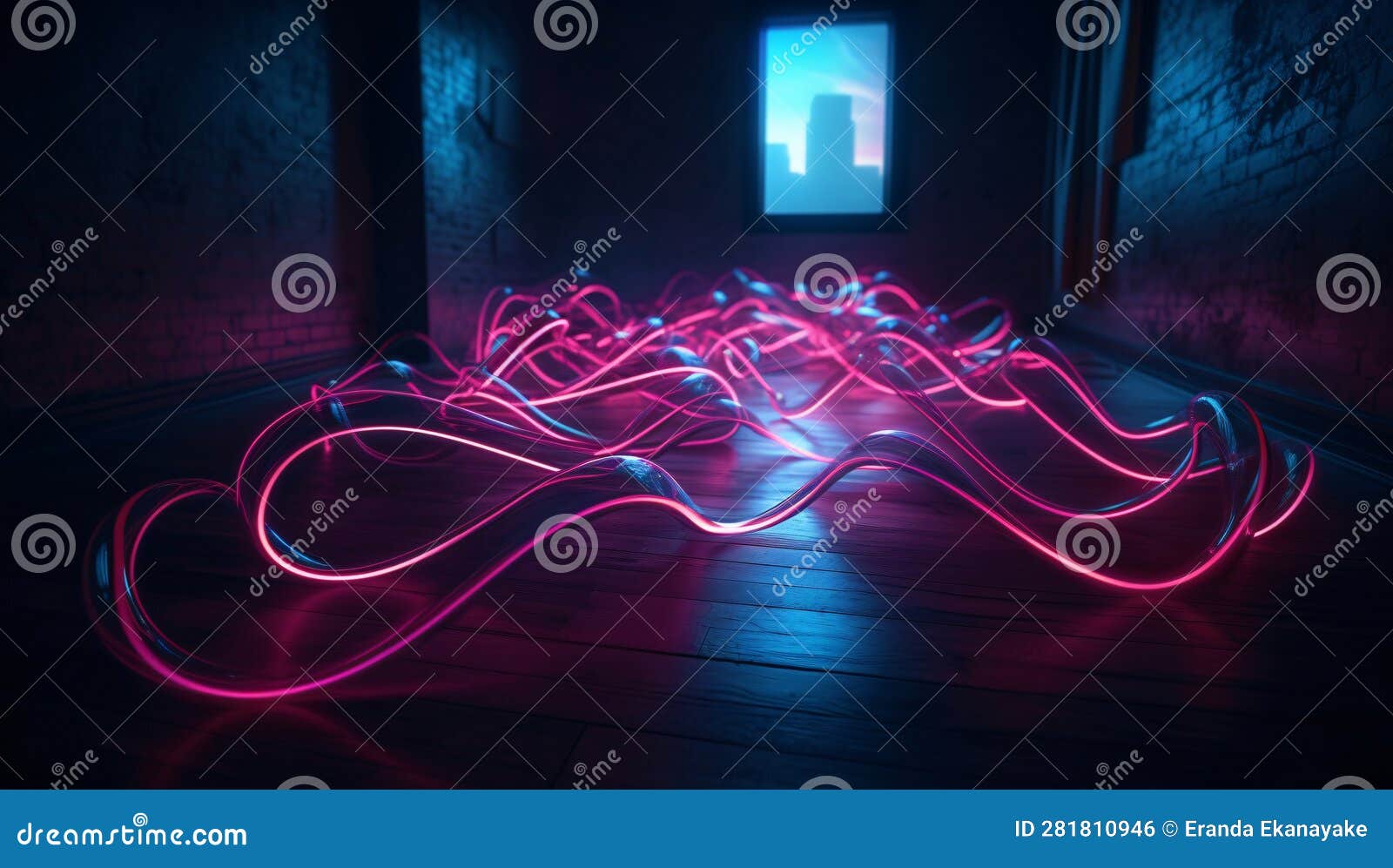 Digital Abstract Colorful Background. AI Generated Stock Illustration ...